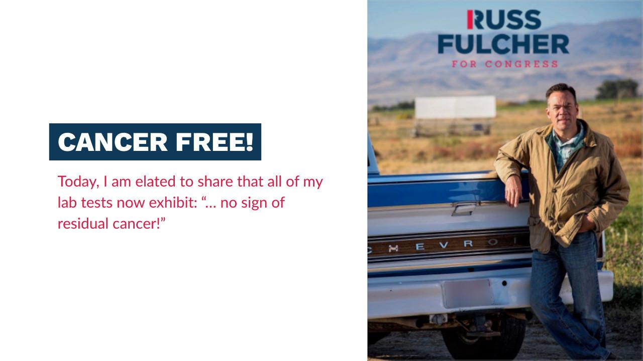 Russ Fulcher: Cancer Free! – Gem State Patriot News